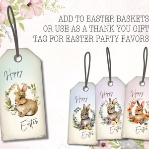 Printable Easter Gift Tags | PDF | 4 Colors - Etsy
