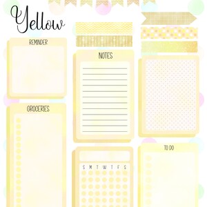 Basic Multicolor Digital Planner Stickers | 72 Individual PNG Files ...