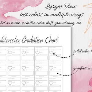 Printable Watercolor Swatch Sheets | 36,48,64,100 + Charts | 7 Pages in ...