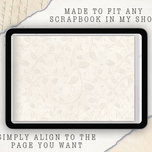 24 Vintage Paper Scrapbook Digital Sticker Page Overlays | Transparent ...