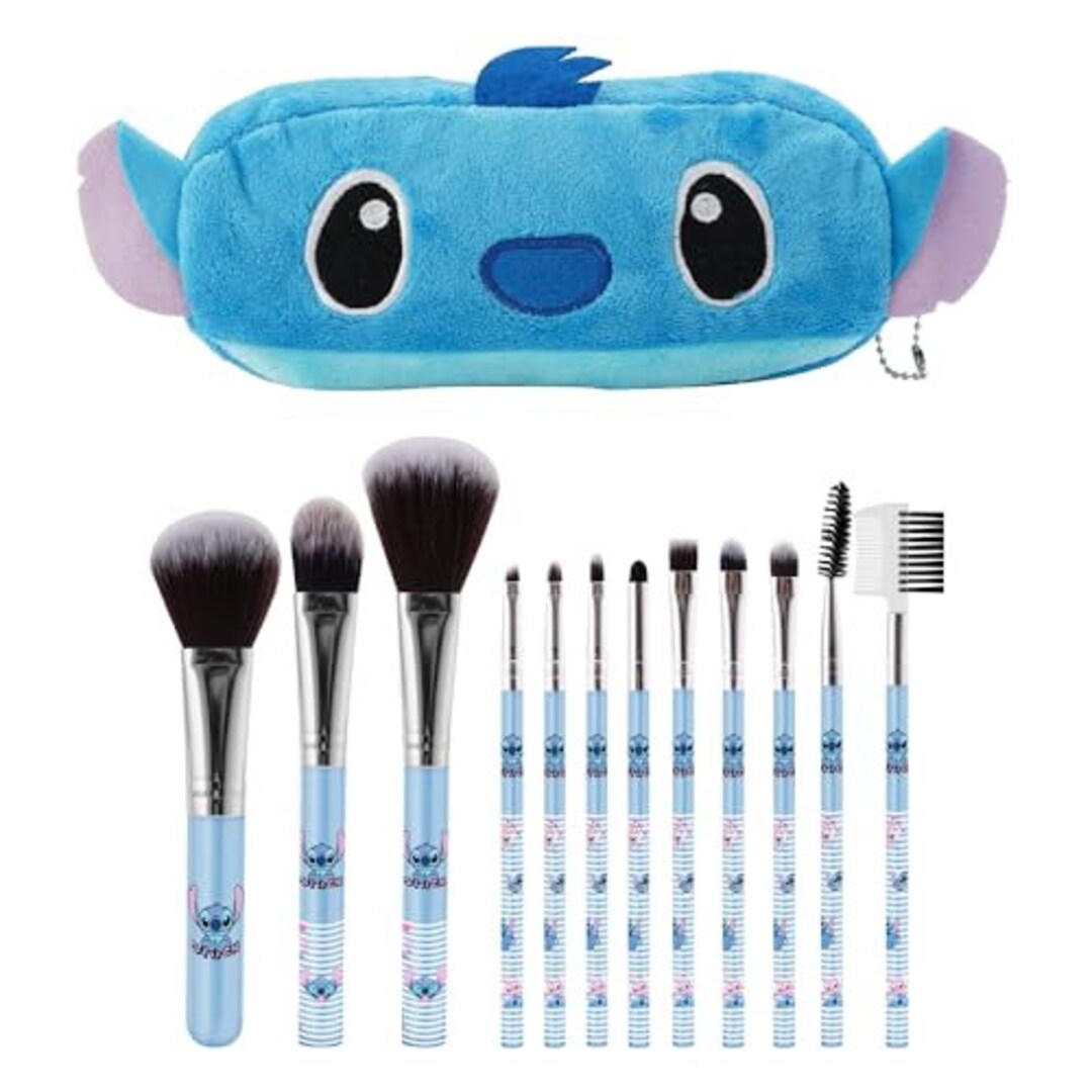 Stitch Makeup Bag With Makeup Brush - Etsy