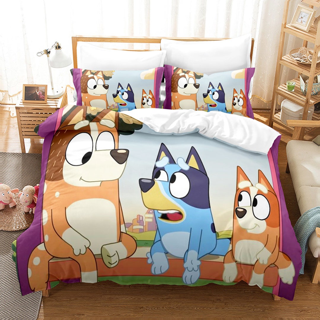 3D Printed Disney Bluey Pals Bedding Set Queen Baby Zipper - Etsy UK