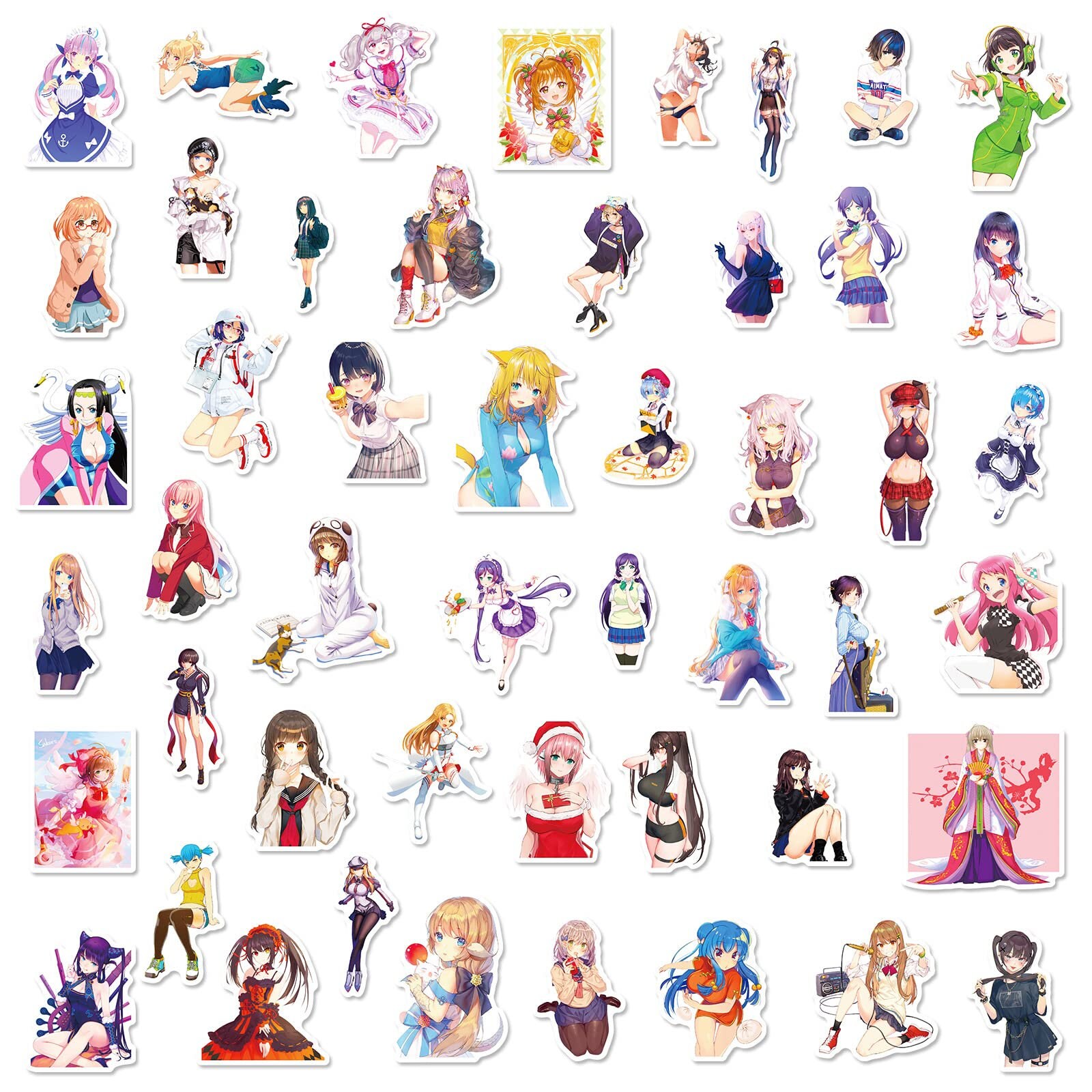 Thrcat Mixed Anime Girls Stickers 50 Pack Water Bottles - Etsy