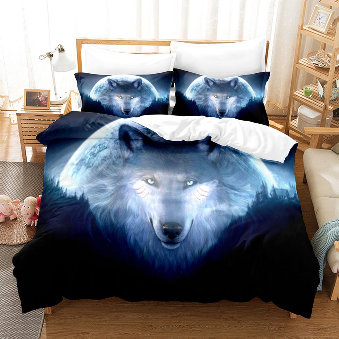 3D Printed Wolf Bedding Set Queen Baby Zipper Bedding Quilt - Etsy