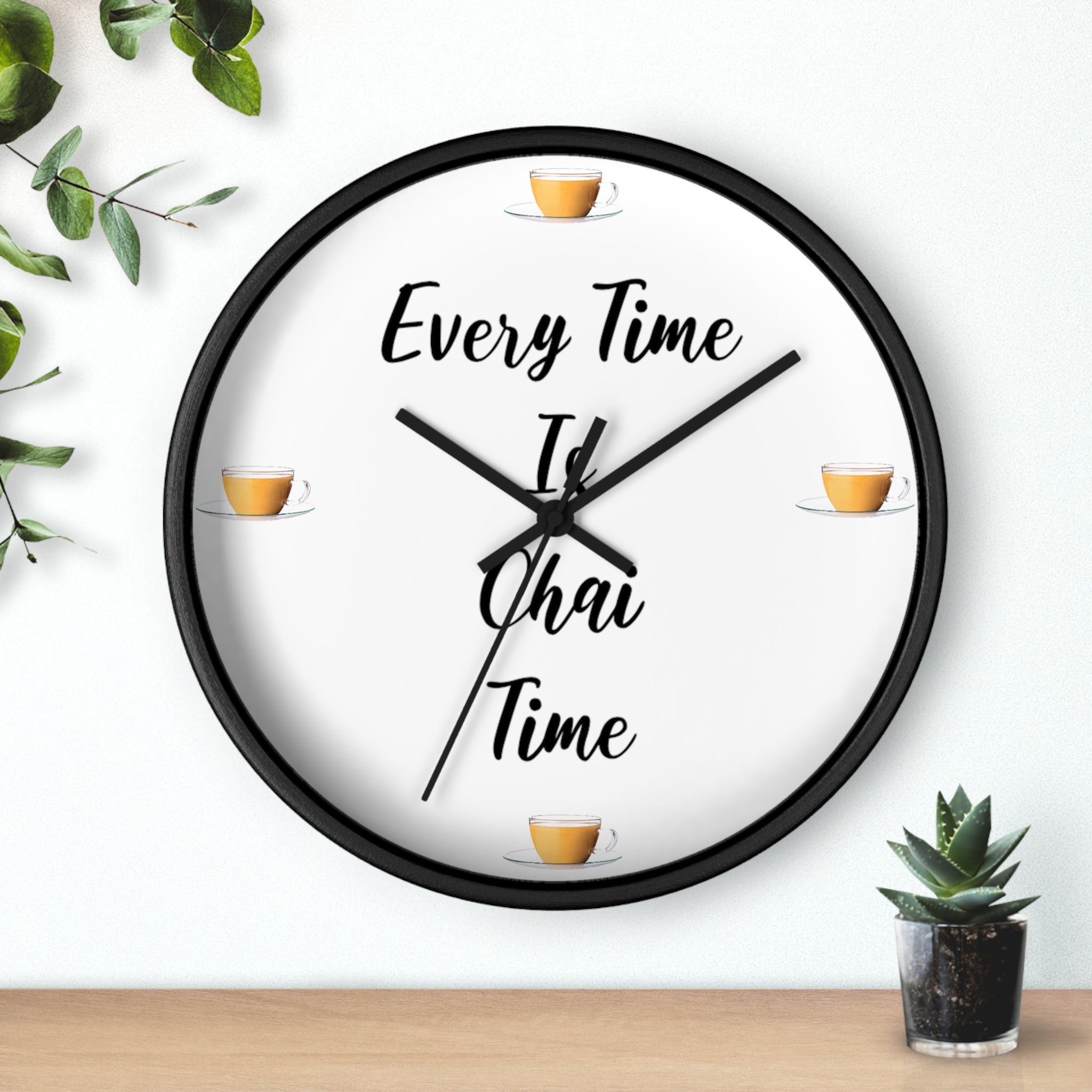 Chai Time Wall Clock, Desi Clock, Desi, Chai Time - Etsy