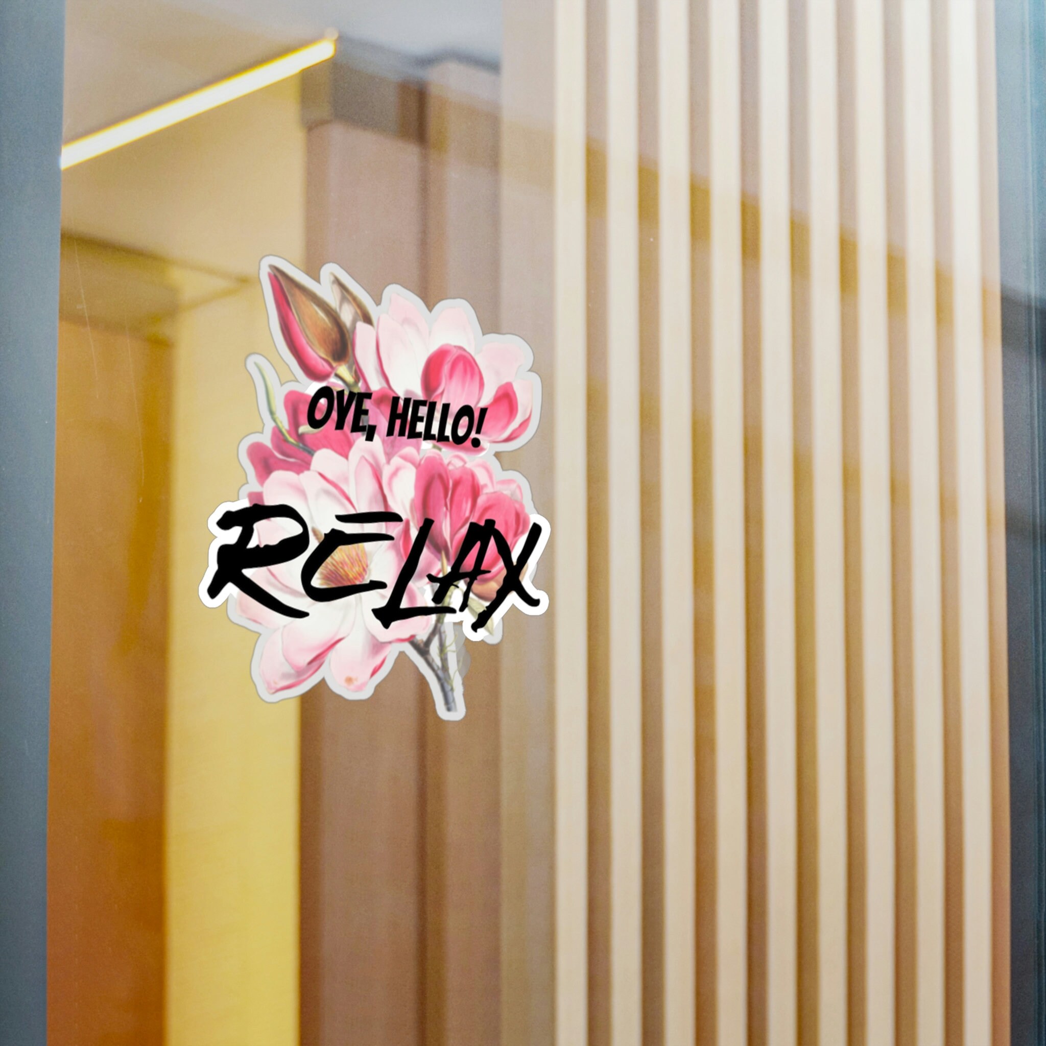 Oye, Hello! Relax Kiss-cut Vinyl Decals - Etsy