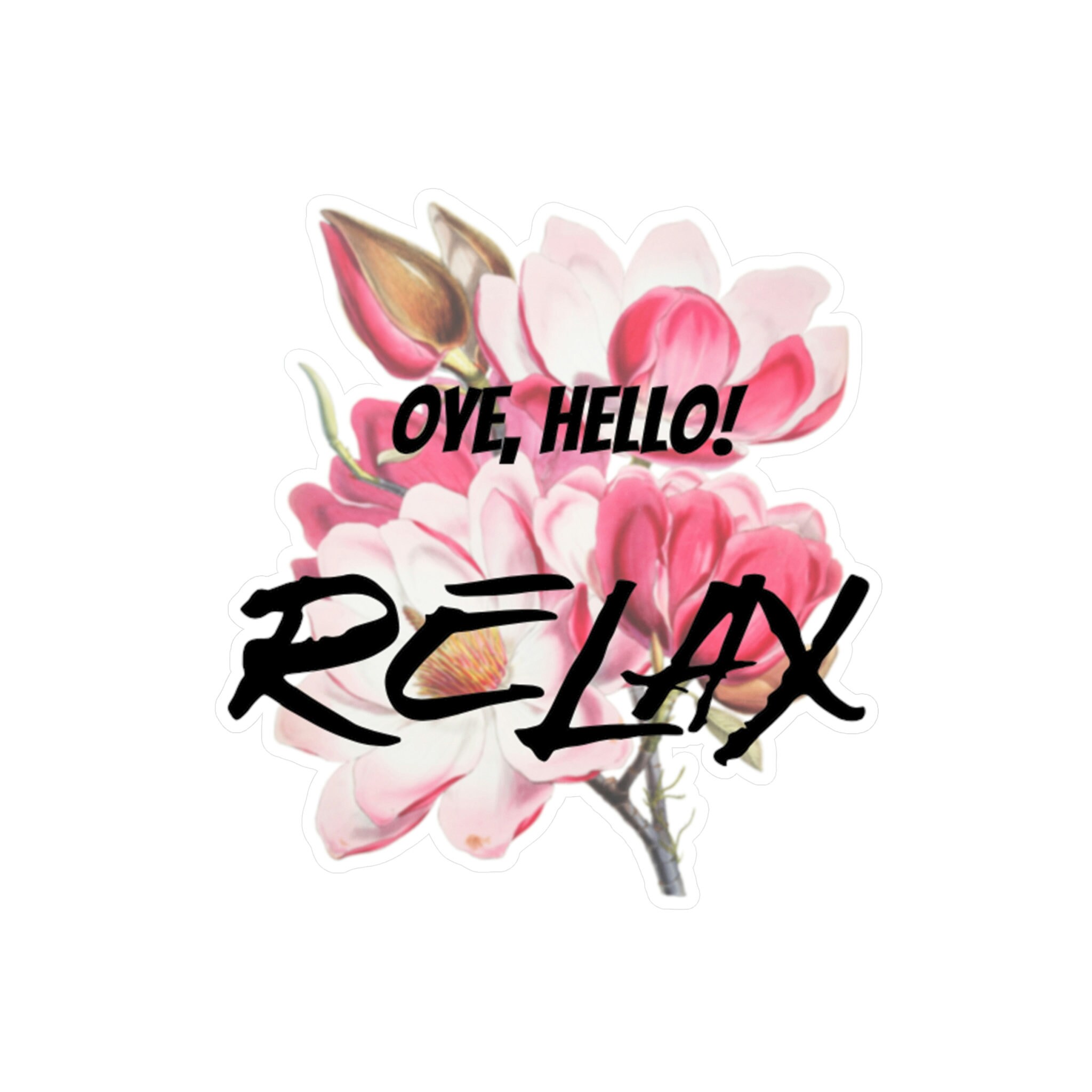 Oye, Hello! Relax Kiss-cut Vinyl Decals - Etsy