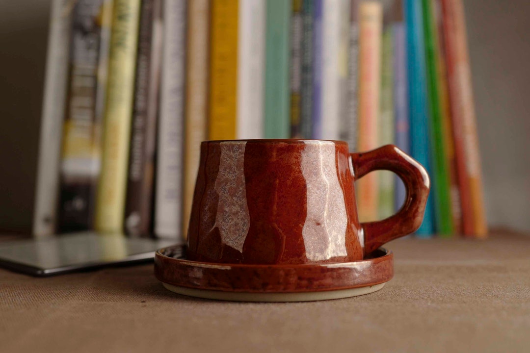 Wabi-sabi Handmade Vintage Mug, Raku Yaki Ware, Rustic Textured Crafted ...