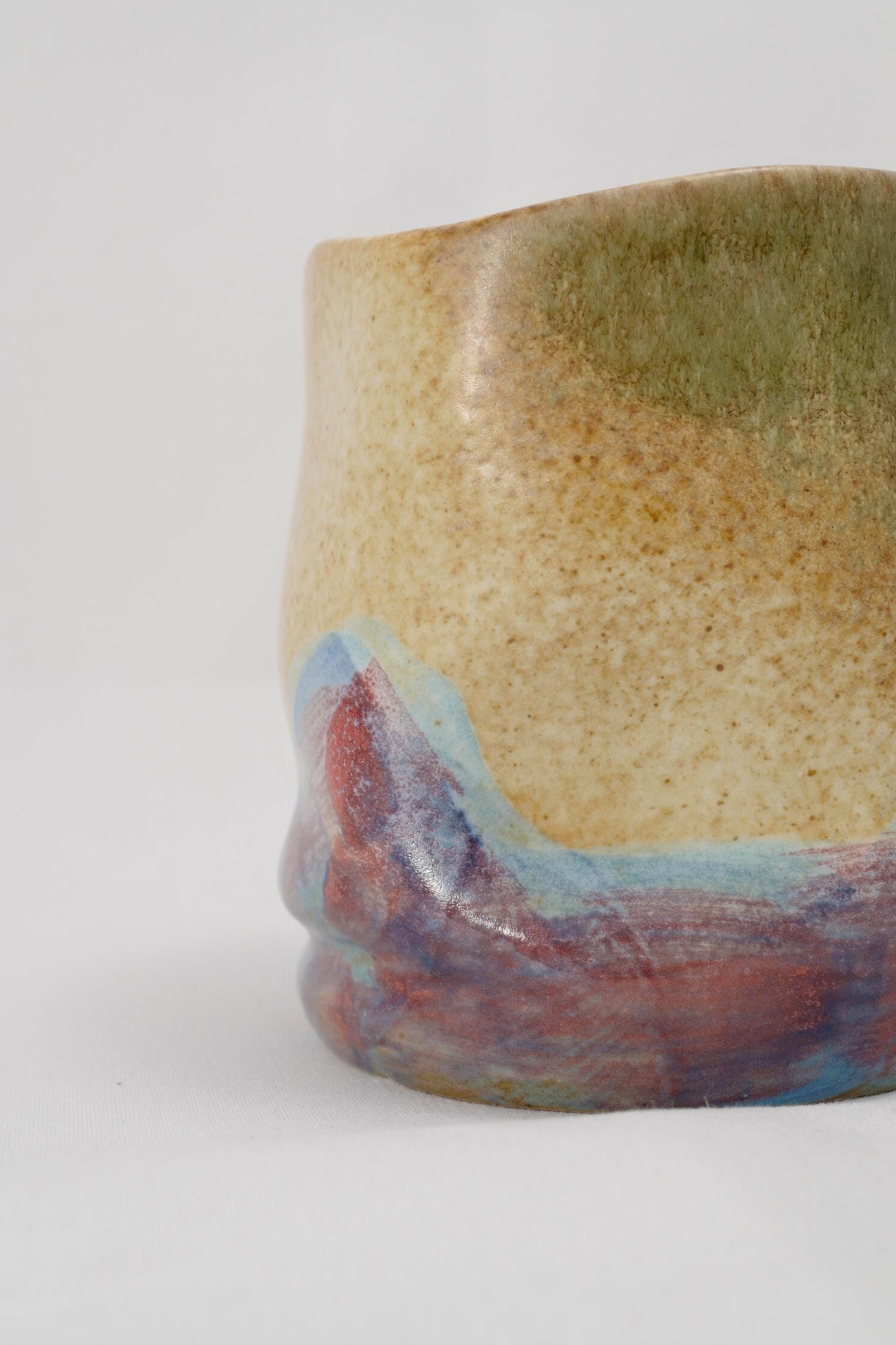 ORIN Series Mug 02 | Altered Crumpled-form Stoneware Mug With Layered ...