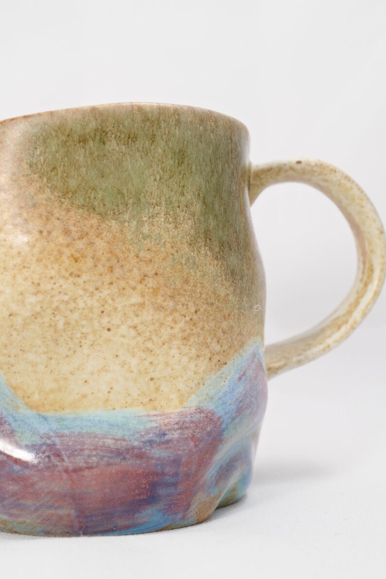 ORIN Series Mug 02 | Altered Crumpled-form Stoneware Mug With Layered ...