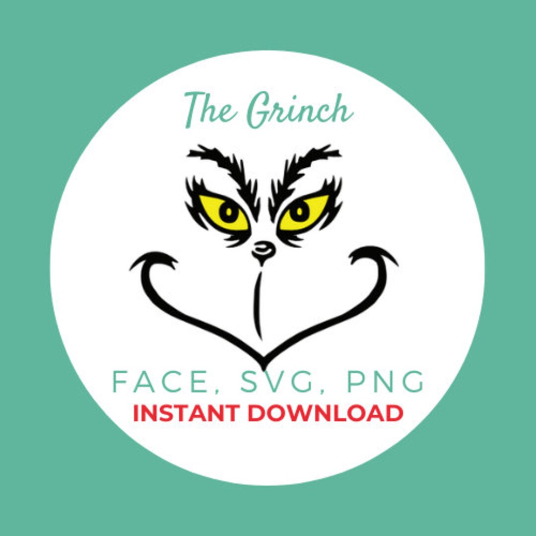 Grinch Face SVG PNG Cricut Grinchy Face SVG Grinch Face - Etsy Australia
