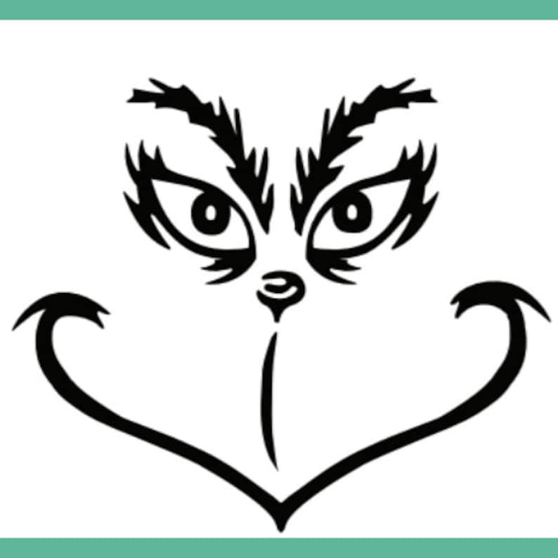 Grinch Face SVG, PNG, Cricut, Grinchy Face SVG, Grinch Face Cut File Vinyl Plotter Cutter. High ...