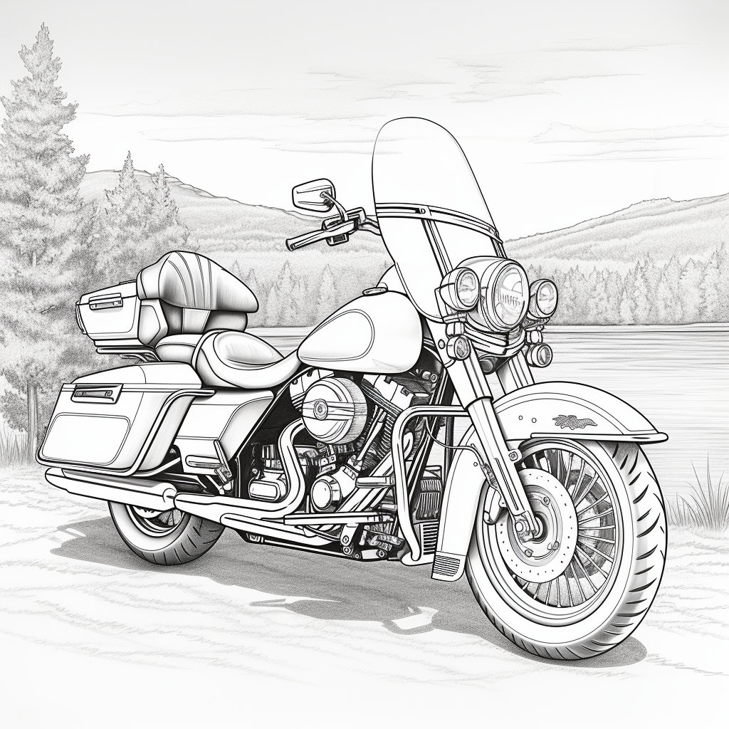 68 Harley Davidson Coloring Sheets Pages High Resolution. Awesome Gift ...