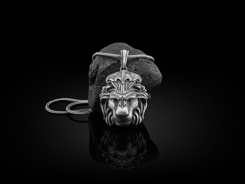 Silver Spirit Lion Animal Necklace Lion Totem Meaningful - Etsy