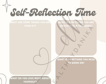 Self Reflection PMI Digital Pdf Download, Mental Health Worksheet ...