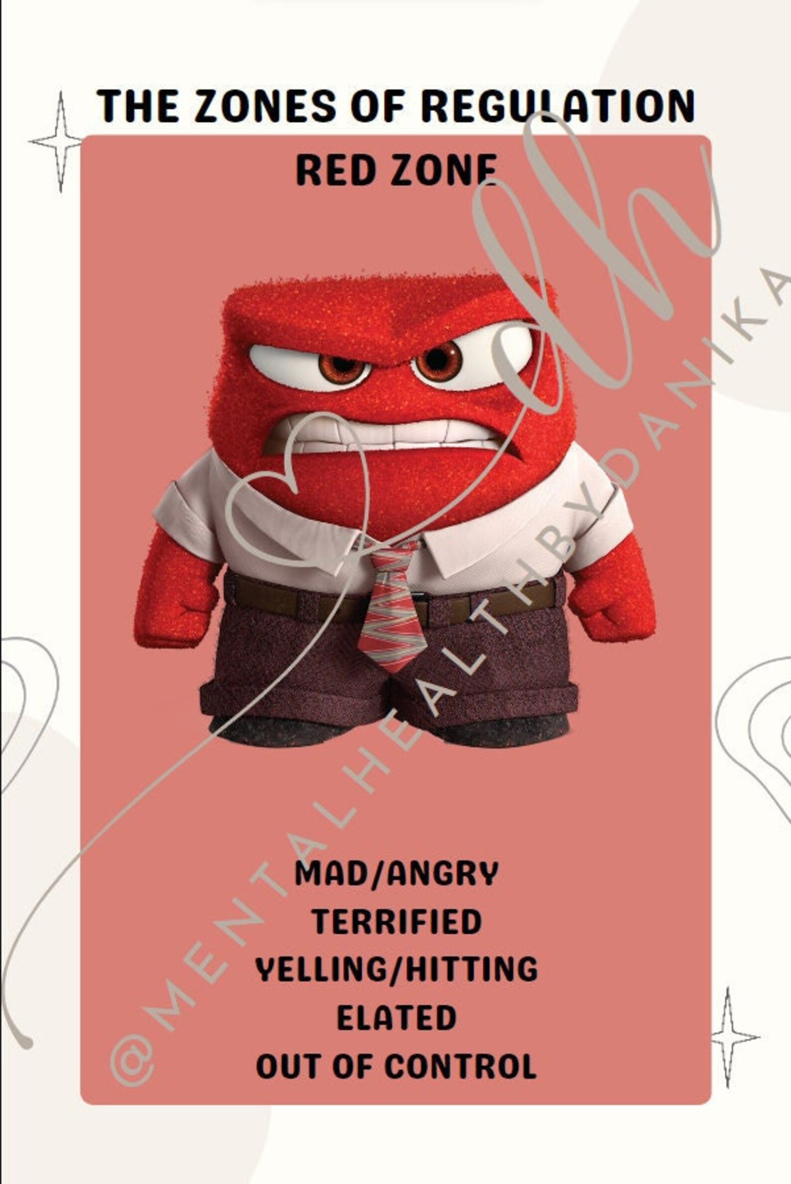 Inside Out Zones of Regulation Posters Printable Great for - Etsy Canada