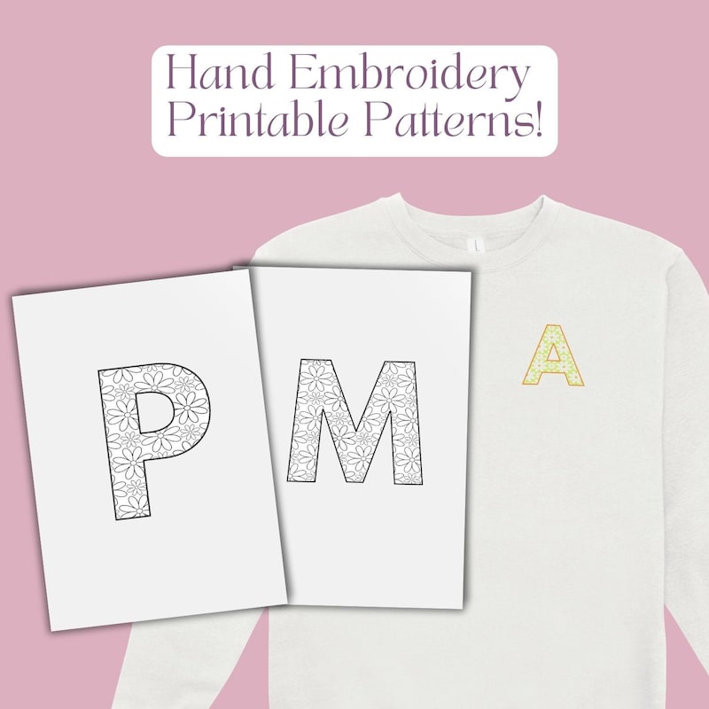 Hand Embroidery Letters - Etsy