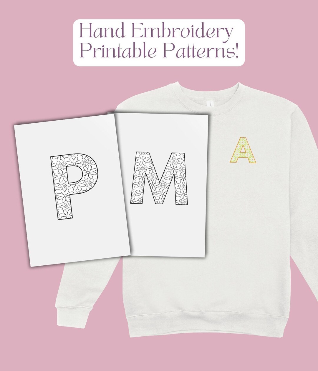 Hand Embroidery Patterns Alphabet Letters! Stick and Stitch Template ...