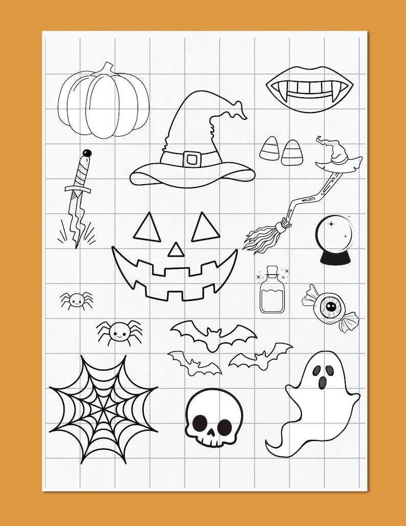 Hand Embroidery Halloween Patterns Printable PDF - Etsy