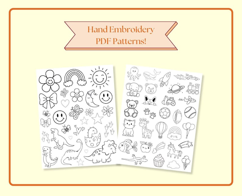 Kids Hand Embroidery Patterns - Stick and Stitch Printable Template ...