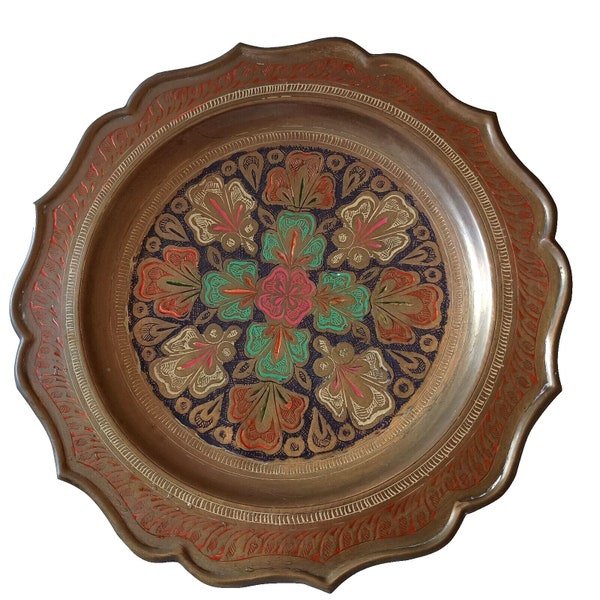 Indian Brass Tray - Etsy