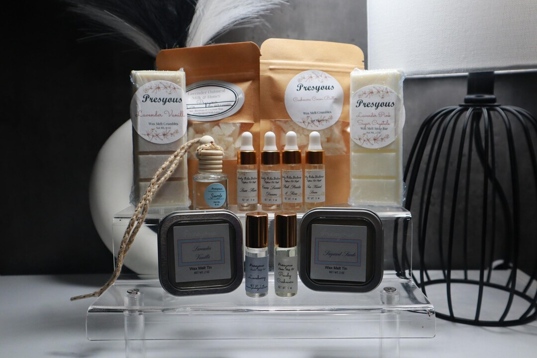 Home, Car and Body Fragrance Scent Bundle | Soy Wax Melts | Scented Body Oils | Hanging Car ...