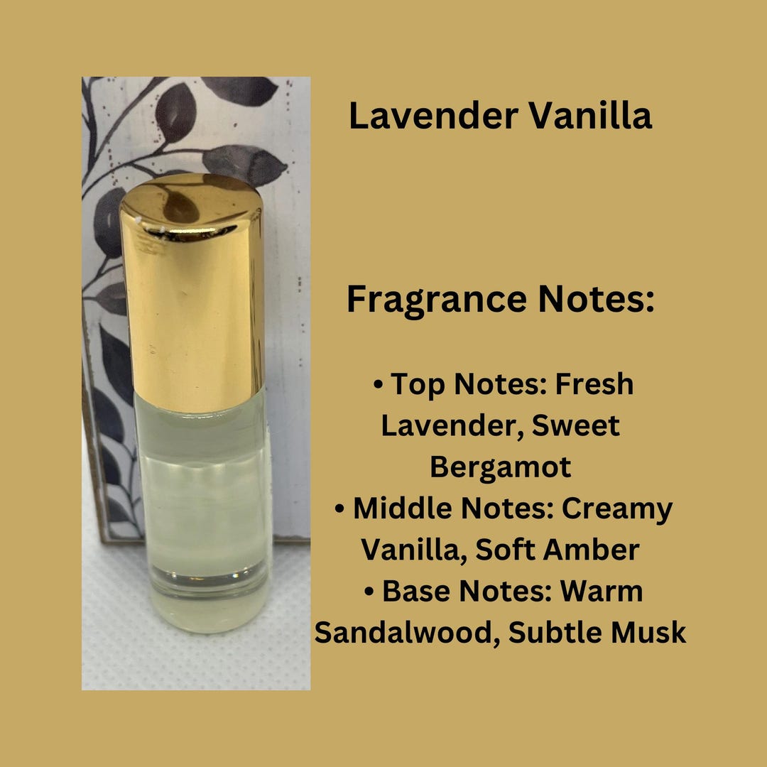 Lavender Vanilla - Roll on Perfume Oil - 5 Ml - Unisex, Men, Women ...
