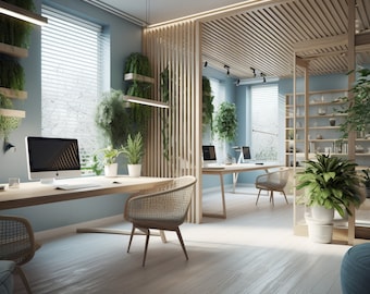 Warm Modern Office Background Zoom/teams Virtual Background Streaming ...