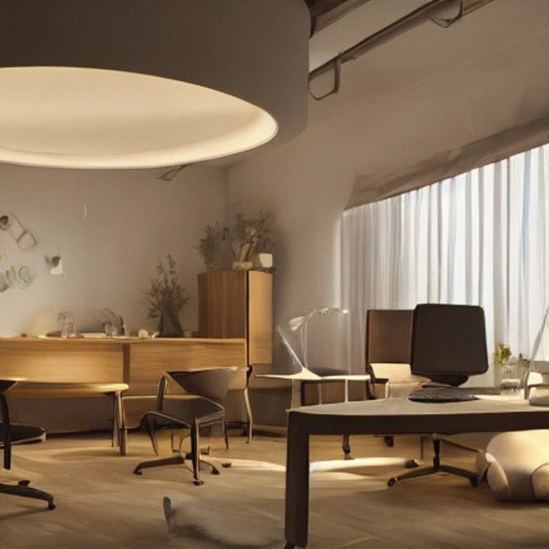 Warm Modern Office Background Zoom/teams Virtual Background Streaming ...