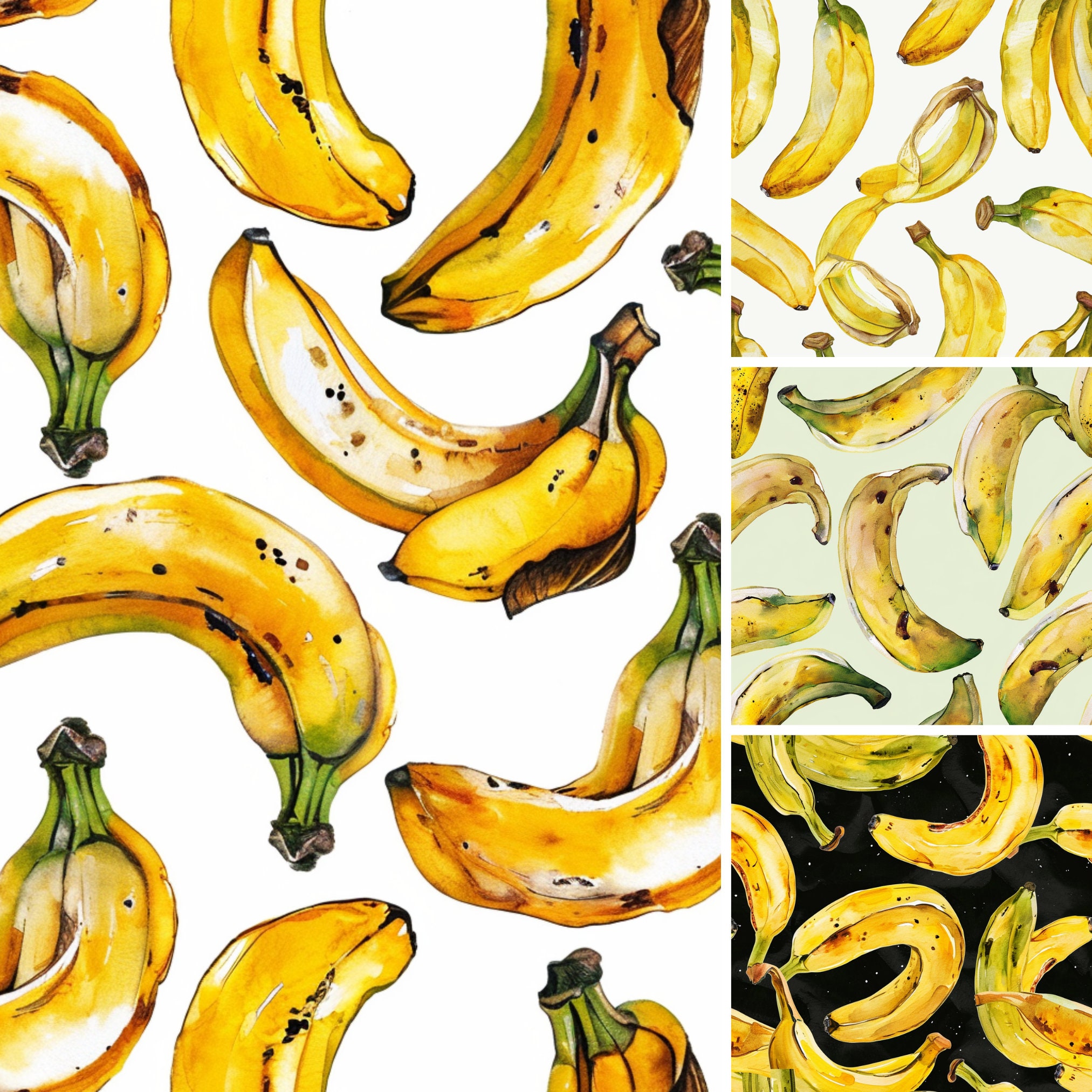 36 Fruit Patterns 1 - Popular Fruit, Seamless Tiles, 300 DPI, 12inch ...