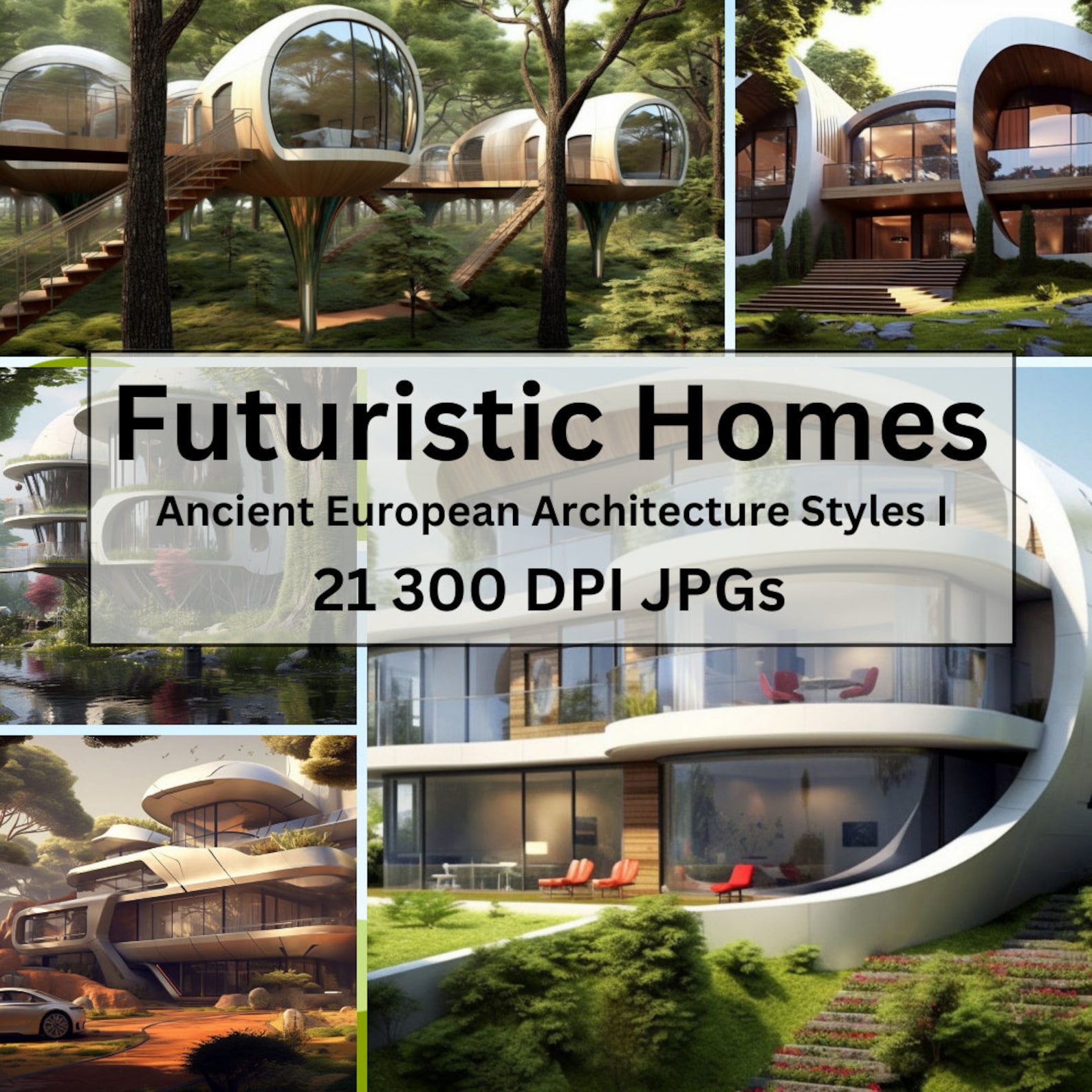 Futuristic Suburban Homes - Digital Artwork - Ancient European Area ...