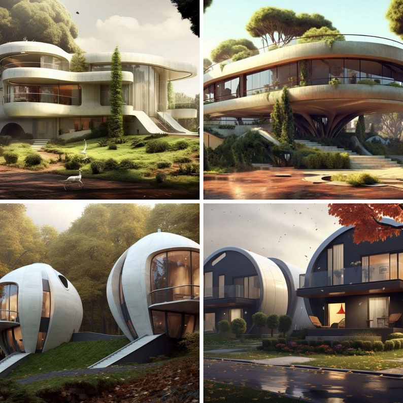 Futuristic Suburban Homes - Digital Artwork - Ancient European Area ...