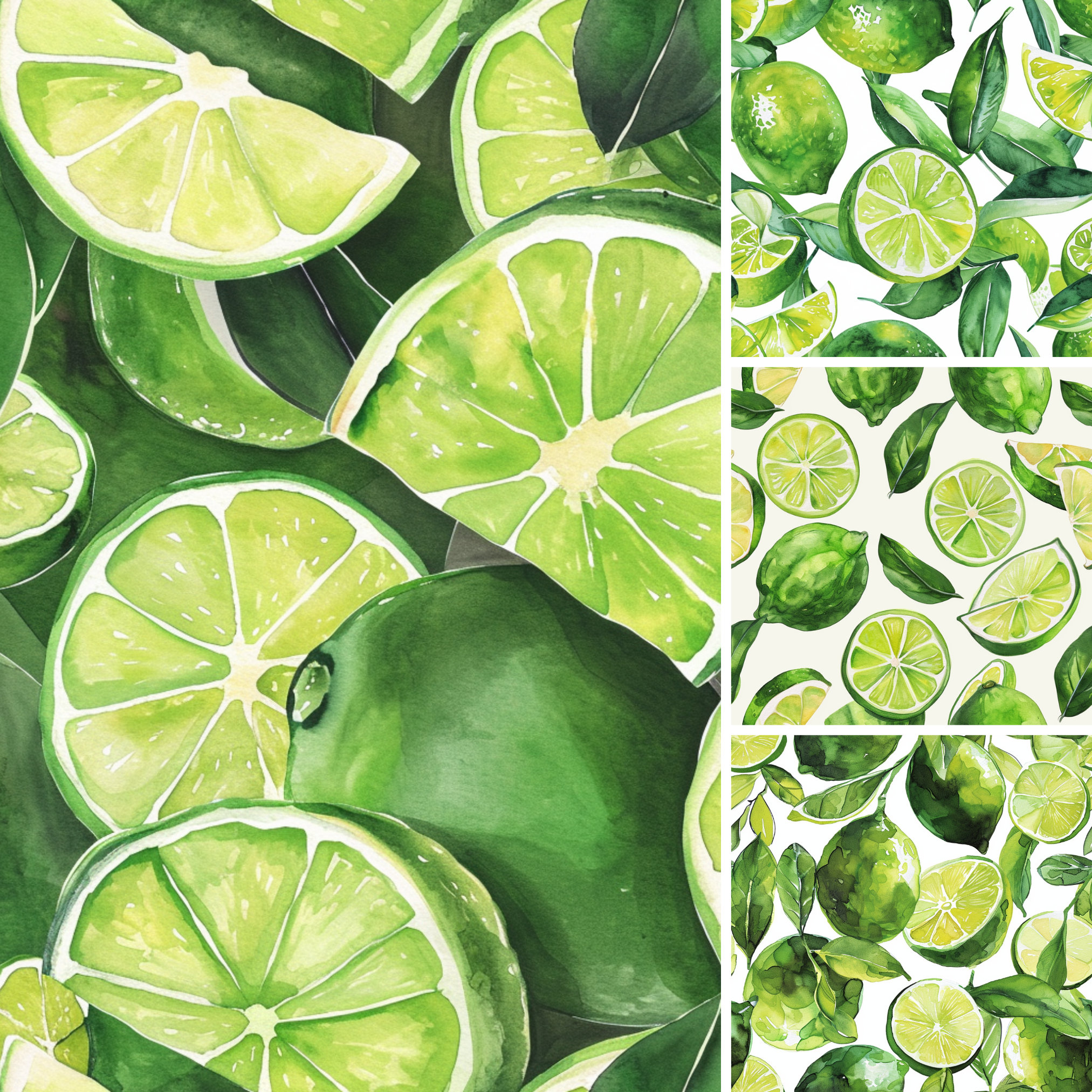36 Fruit Patterns 1 - Popular Fruit, Seamless Tiles, 300 DPI, 12inch ...