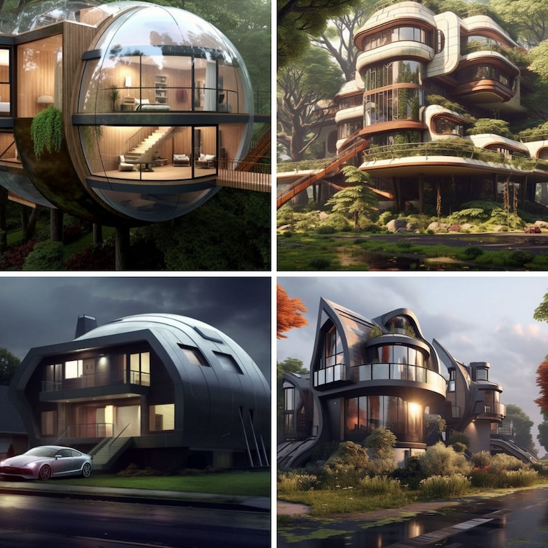 Futuristic Suburban Homes - Digital Artwork - Ancient European Area ...