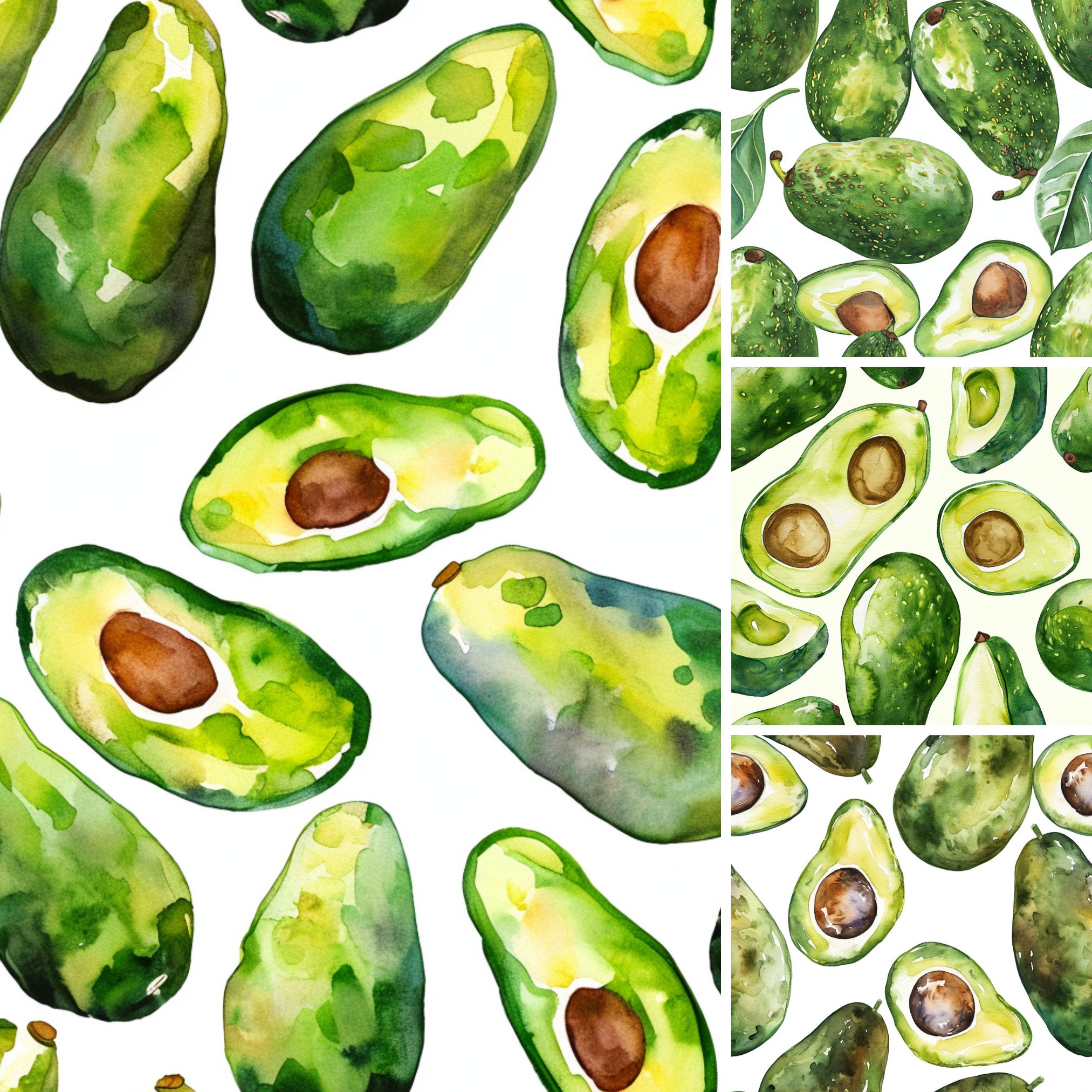 36 Fruit Patterns 1 - Popular Fruit, Seamless Tiles, 300 DPI, 12inch ...