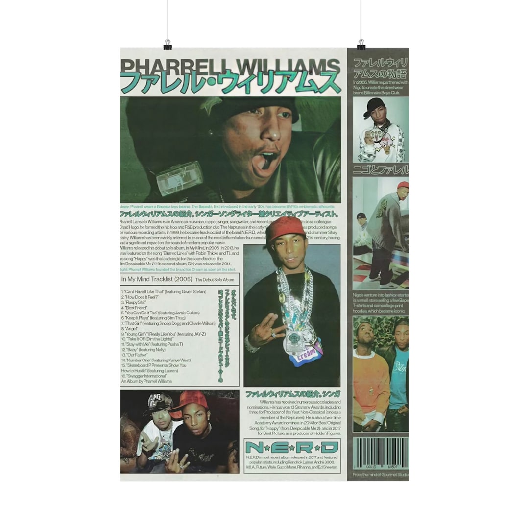 Pharrell Poster - Etsy