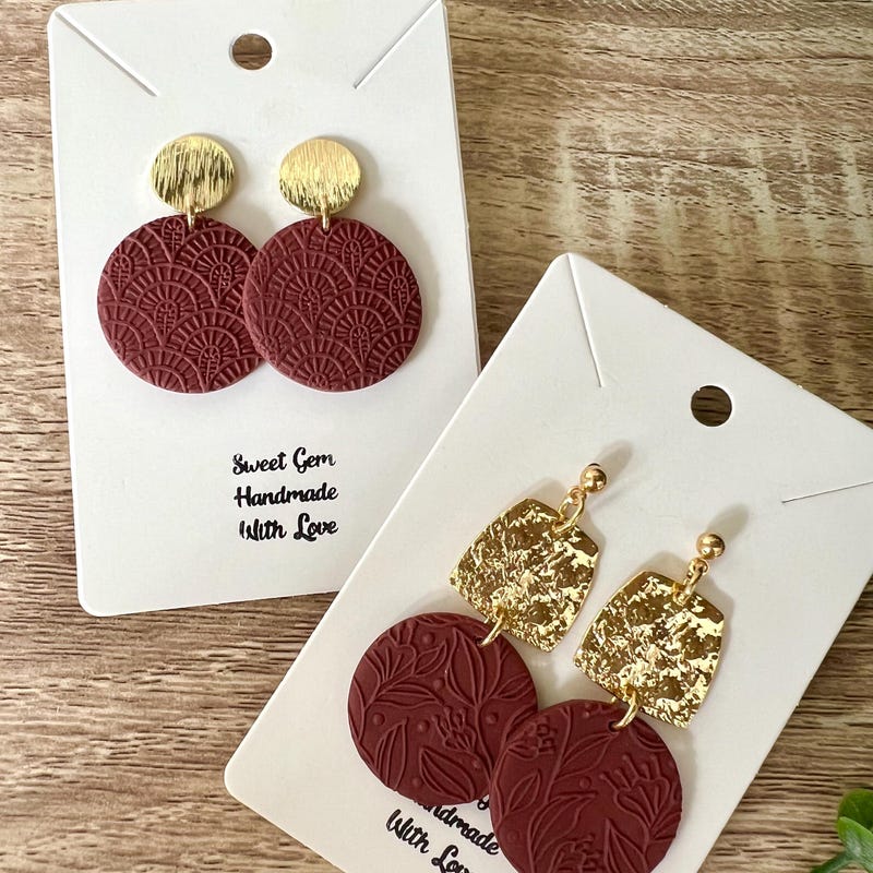 Burgundy Red Jewelry - Etsy