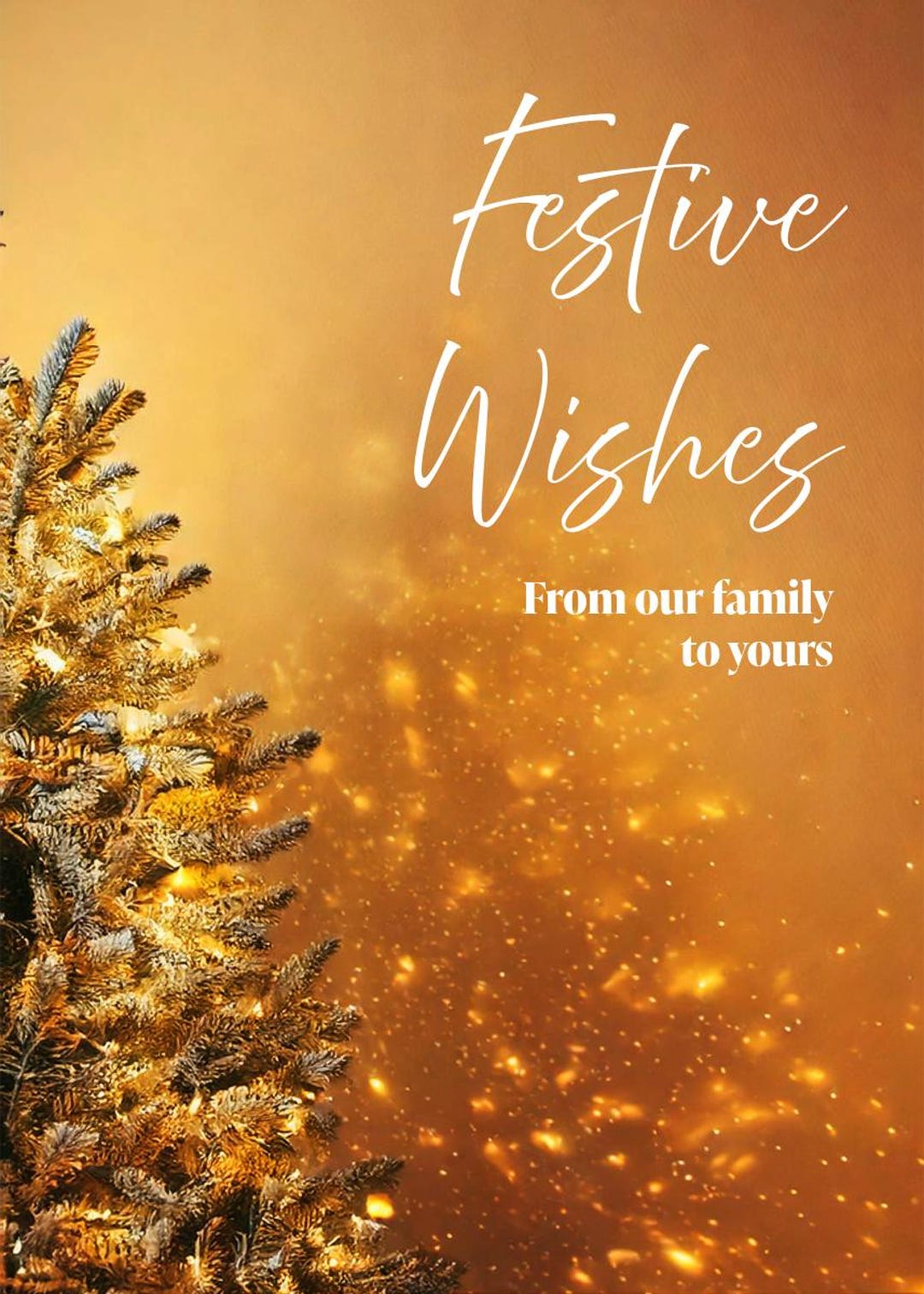 Festive Wishes Holiday Card | Instant Download - Etsy