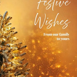 Festive Wishes Holiday Card | Instant Download - Etsy