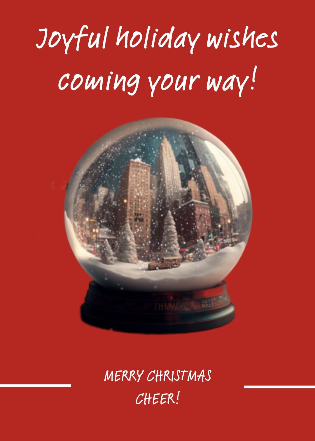 Animated Snow Globe Holiday Card Instant Download - Etsy