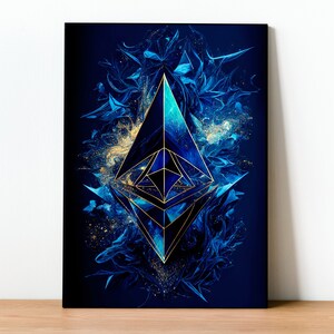 Ethereum Poster, Crypto Wall Art Prints, Digital Poster, Cryptocurrency ...
