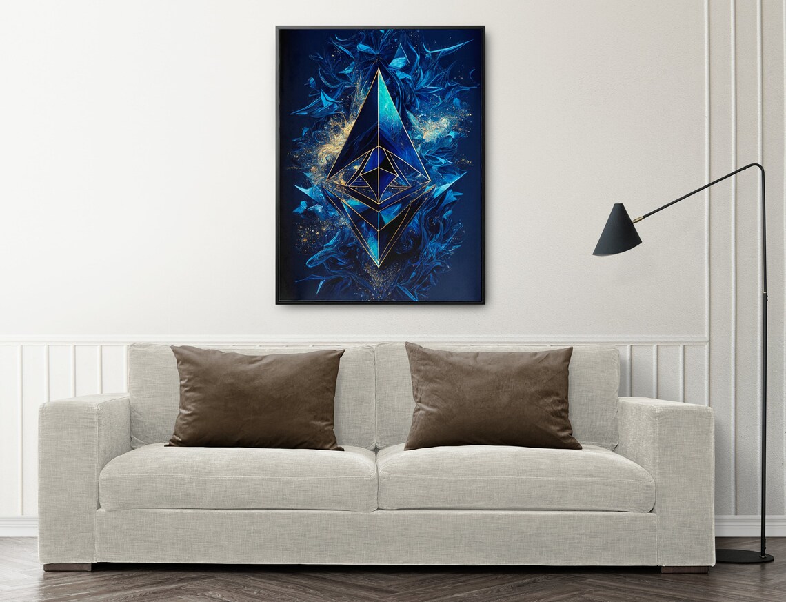 Ethereum Poster, Crypto Wall Art Prints, Digital Poster, Cryptocurrency ...