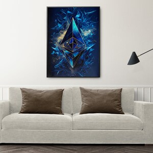 Ethereum Poster, Crypto Wall Art Prints, Digital Poster, Cryptocurrency ...