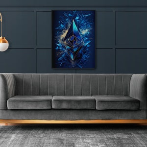 Ethereum Poster, Crypto Wall Art Prints, Digital Poster, Cryptocurrency ...