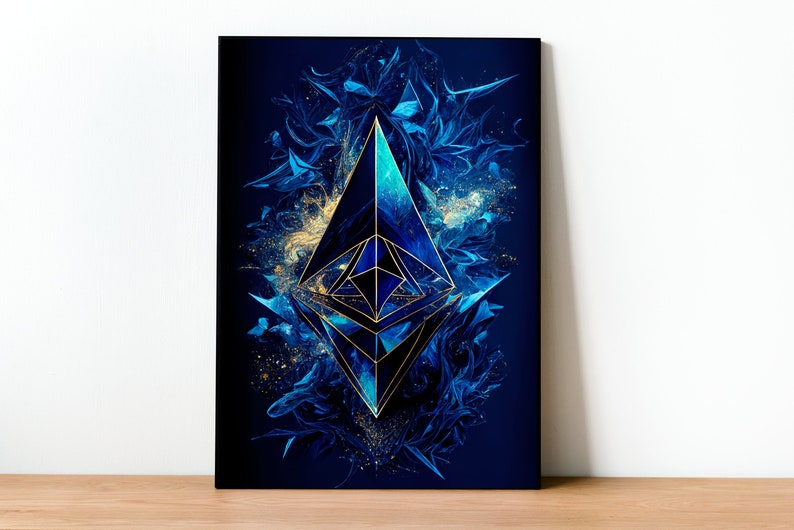 Ethereum Poster, Crypto Wall Art Prints, Digital Poster, Cryptocurrency ...