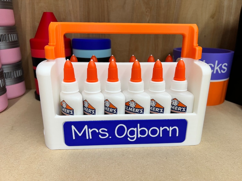 The Personalized Glue Bottle Caddy for Teachers, Made in the USA! - Etsy