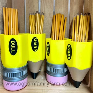 Pencil Holder for Primary School Teachers Desk Sharp Dull, Made in ...