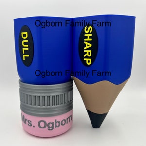 Personalized Pencil Holder for Primary School Teachers Desk Sharp Dull ...