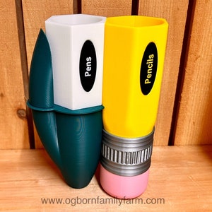 The Dual Sided Pen/pencil Holder for Teachers Desk or Classroom - Etsy