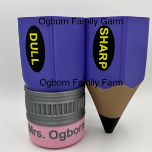 Personalized Pencil Holder for Primary School Teachers Desk Sharp Dull ...